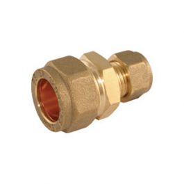 Compression DZR Reducing Coupler - 15mm x 10mm