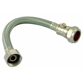 Flexible Tap Connector With Isolating Valve - 15mm x 15mm x 300mm