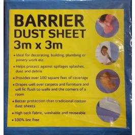 Blue Water Resistant Dust Sheet 3m x 3m